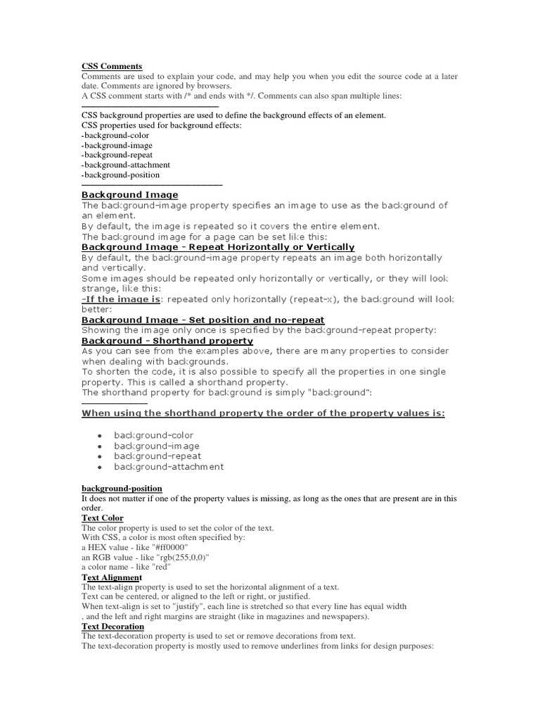 CSS Comments: If The Image Is | PDF | Cascading Style Sheets | Typefaces