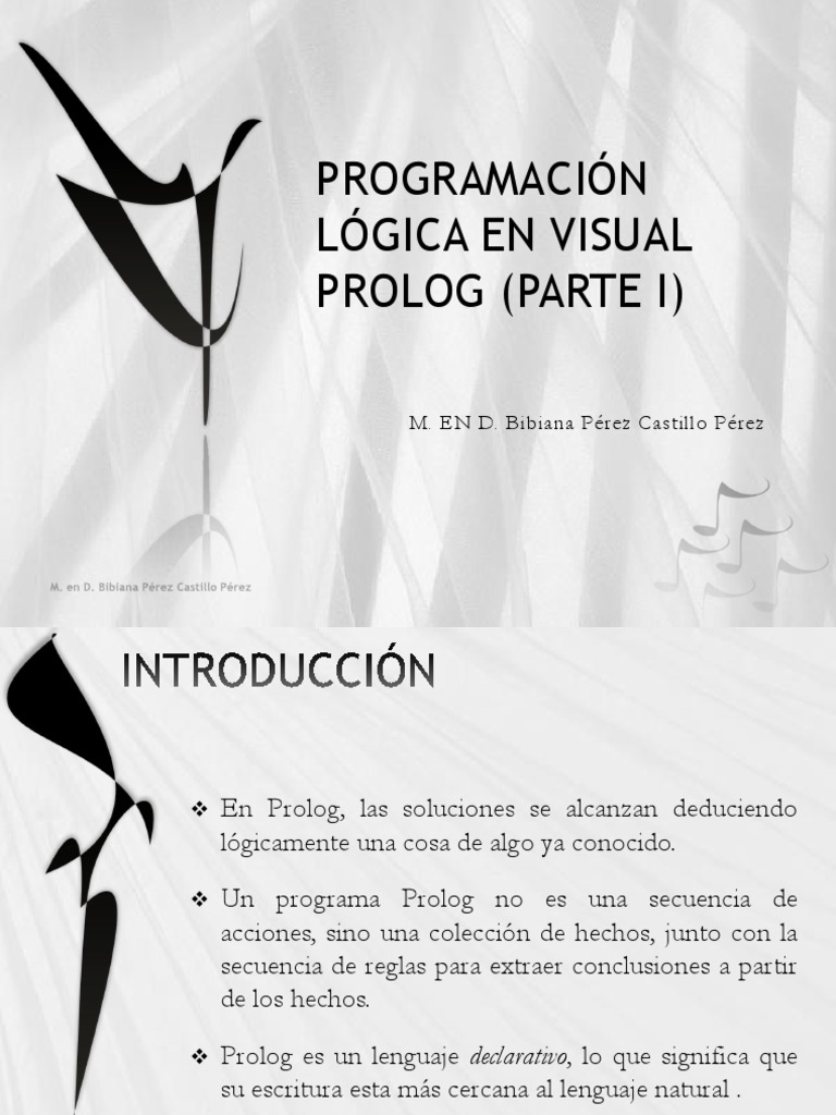 Programación Lógica En Visual Prolog Pdf Lenguaje De Programación Objeto Informática