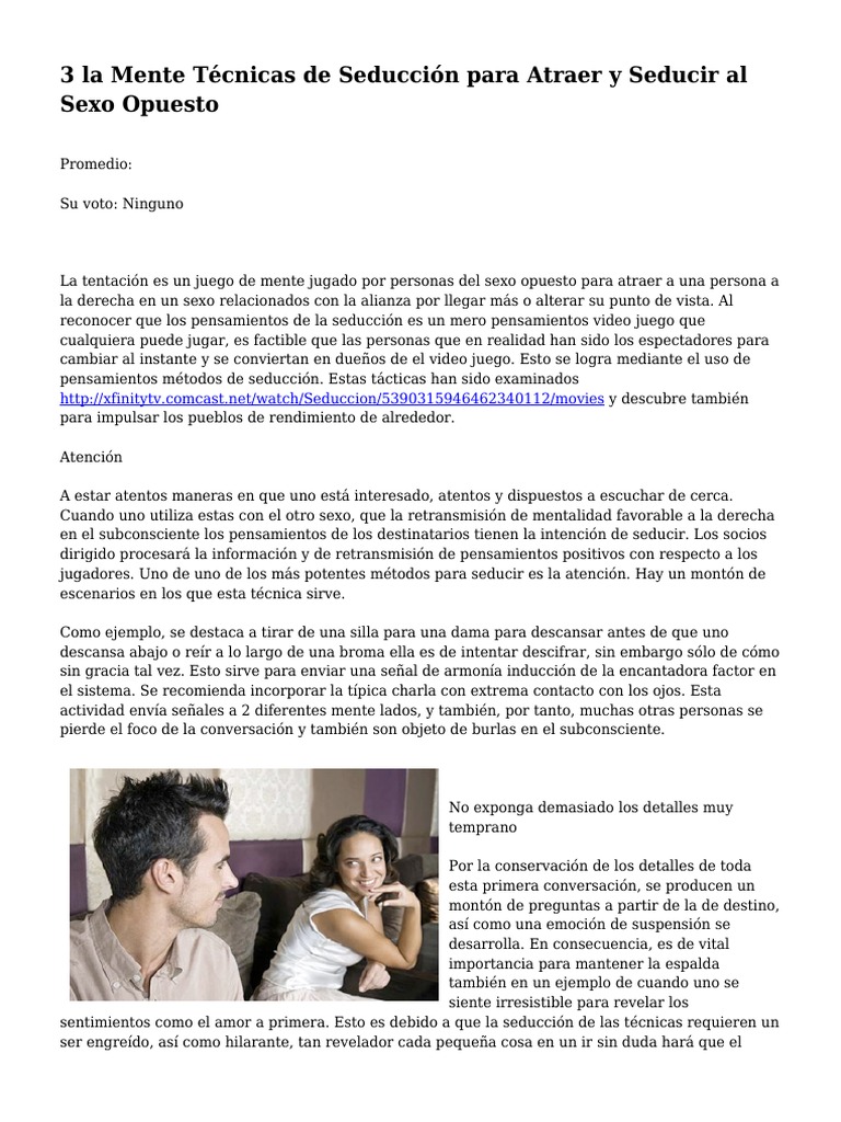 3 La Mente T?cnicas de Seducci?n para Atraer y Seducir Al Sexo Opuesto | PDF | Videojuegos | Mente
