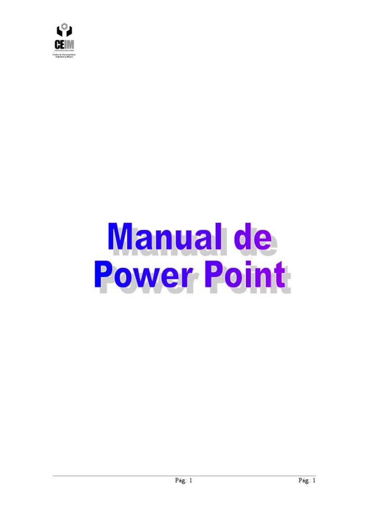 Manual poWER POINT | PDF | Microsoft PowerPoint | Point and Click