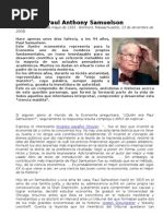 BIOGRAFIA de Paul Anthony Samuelson | PDF | Economias | Science