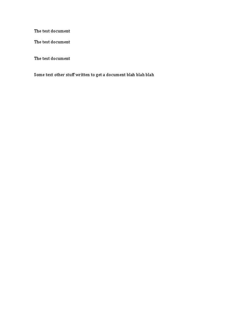 Overview of Test Document Content | PDF