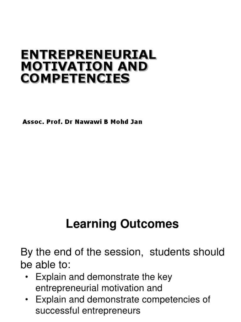 Personal Entrepreneurial Competencies | Download Free PDF ...