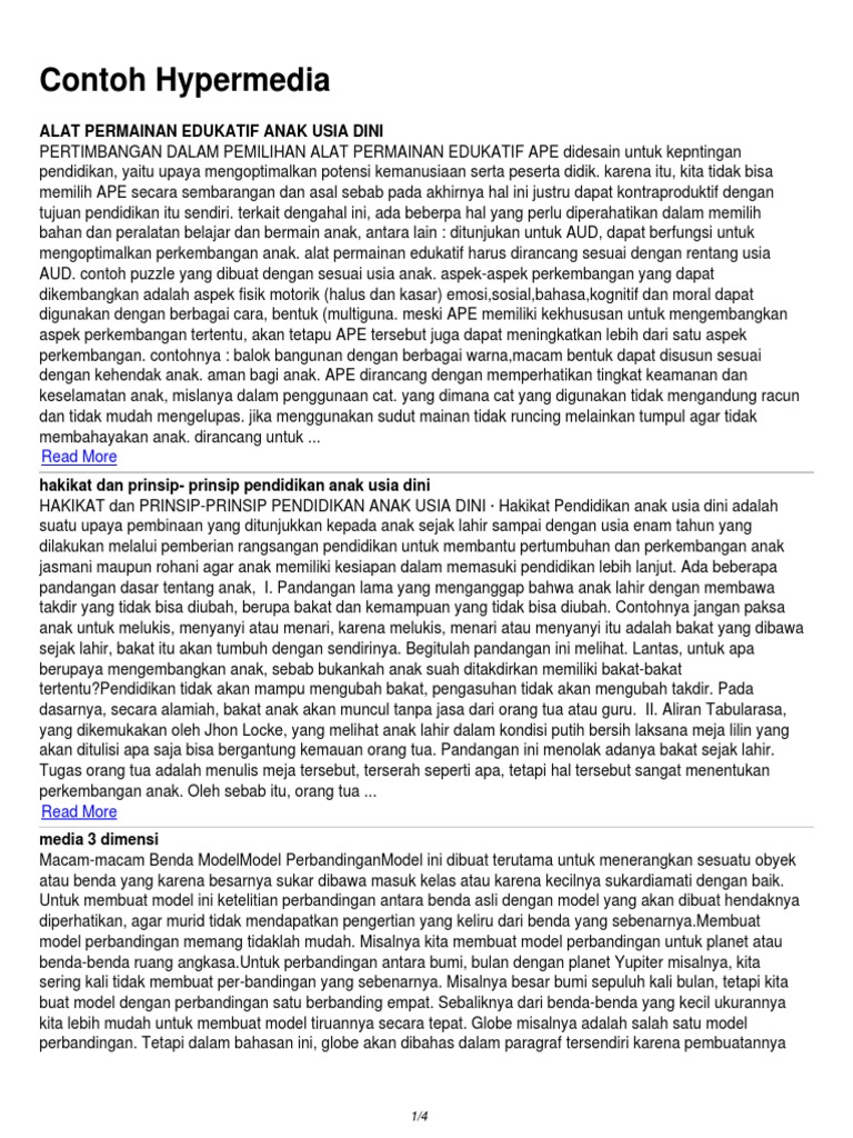 Contoh Hypermedia | PDF | Karier & Perkembangan