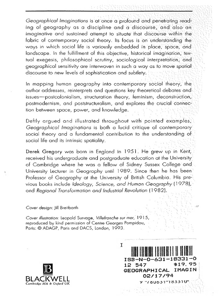 Geographical Imaginations | PDF | Richard Rorty | Social Theory