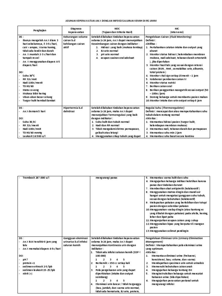 Asuhan Keperawatan ISK pada Anak | PDF | Sains & Matematika