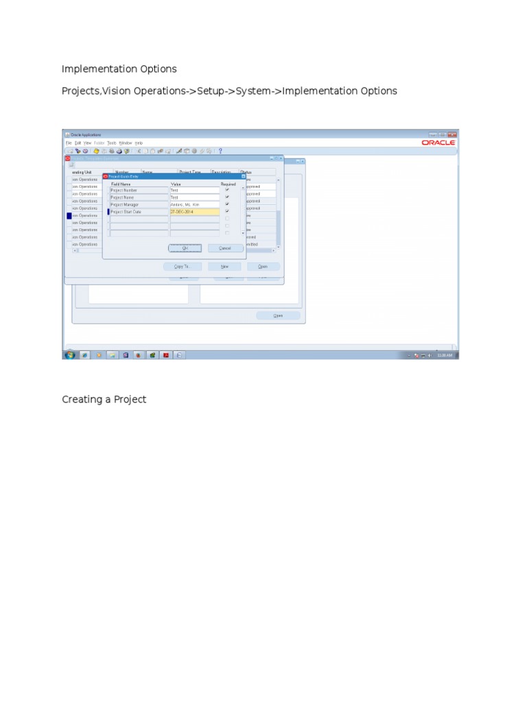 Oracle Projects | PDF
