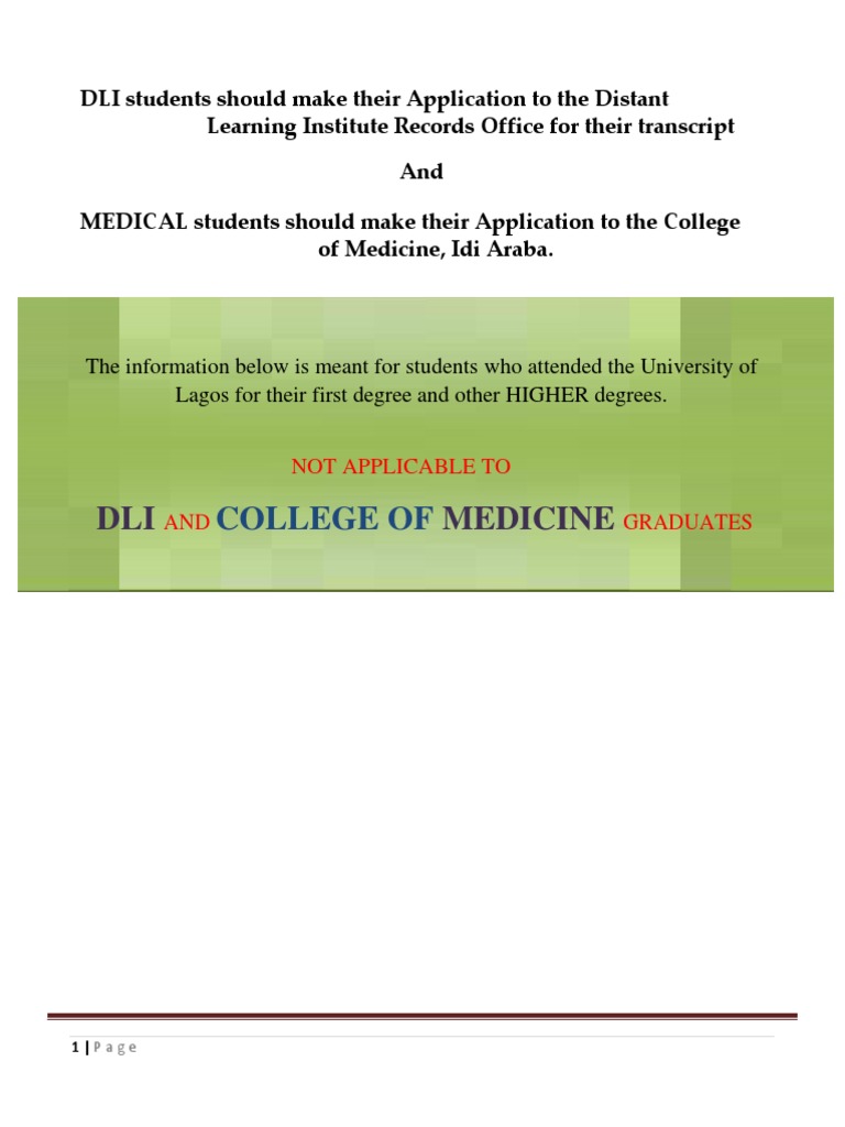 Transcript Unilag | PDF | Business