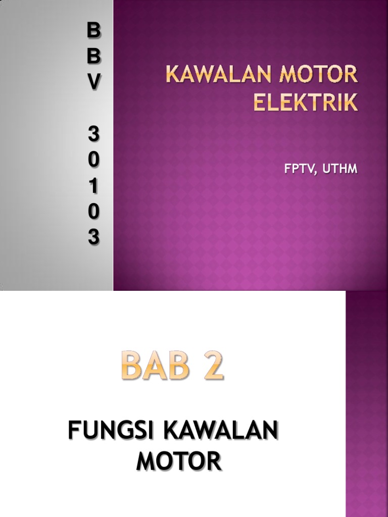 Bab 2 Fungsi Kawalan Motor Pdf