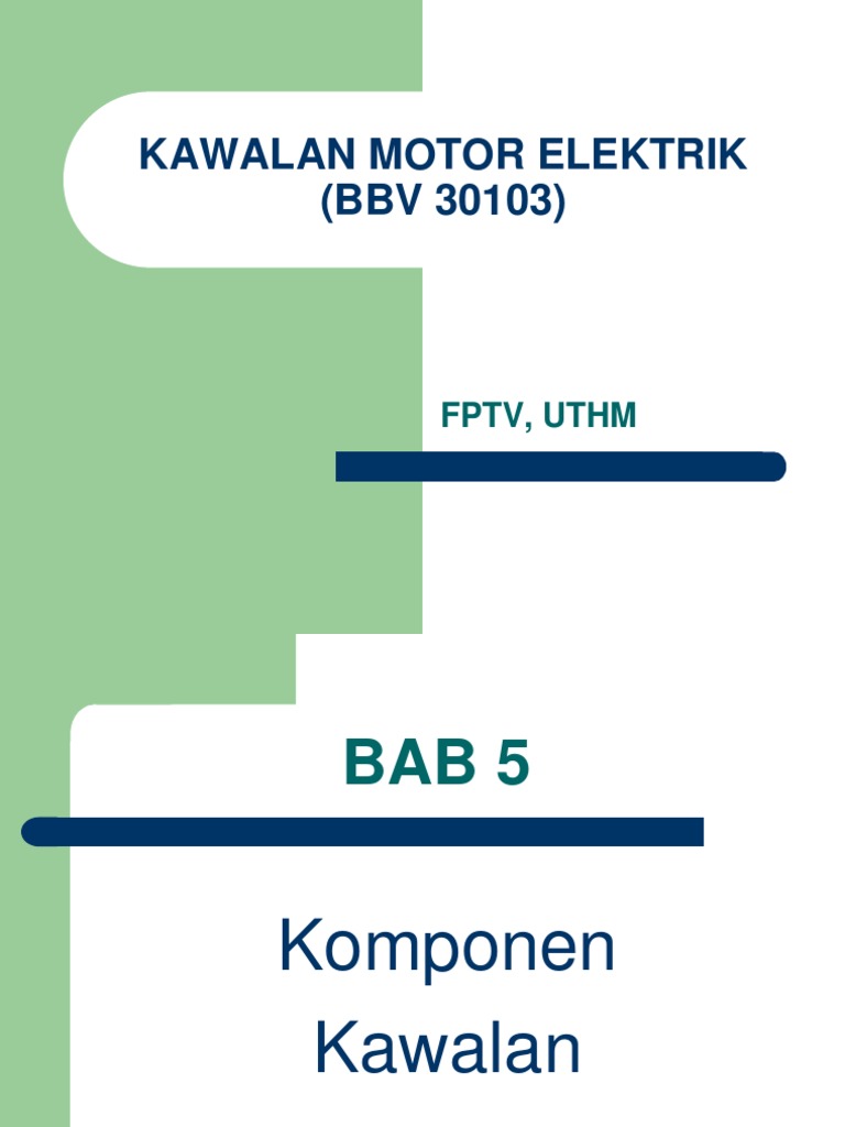 BAB 5 Komponen Kawalan | PDF