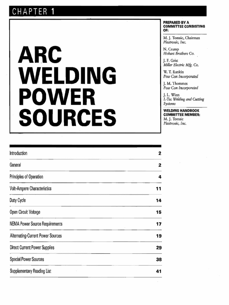 Welding Power Sources | PDF