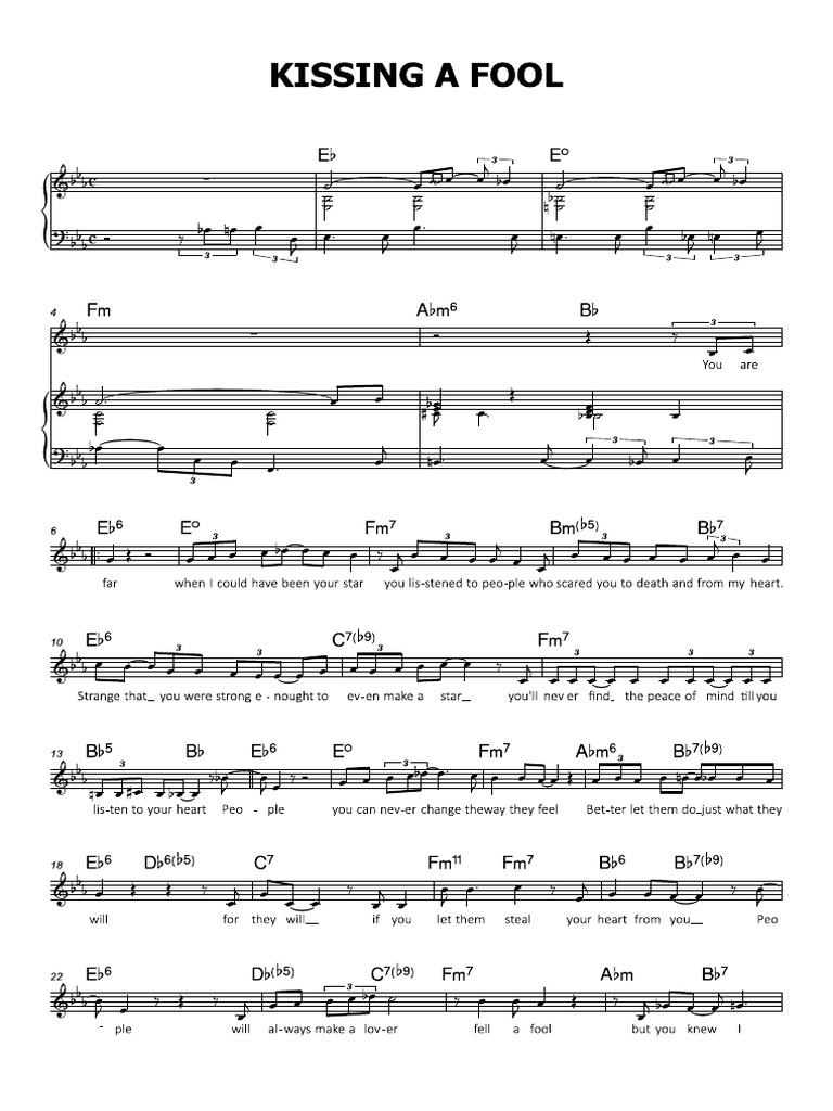 Kissing a Fool