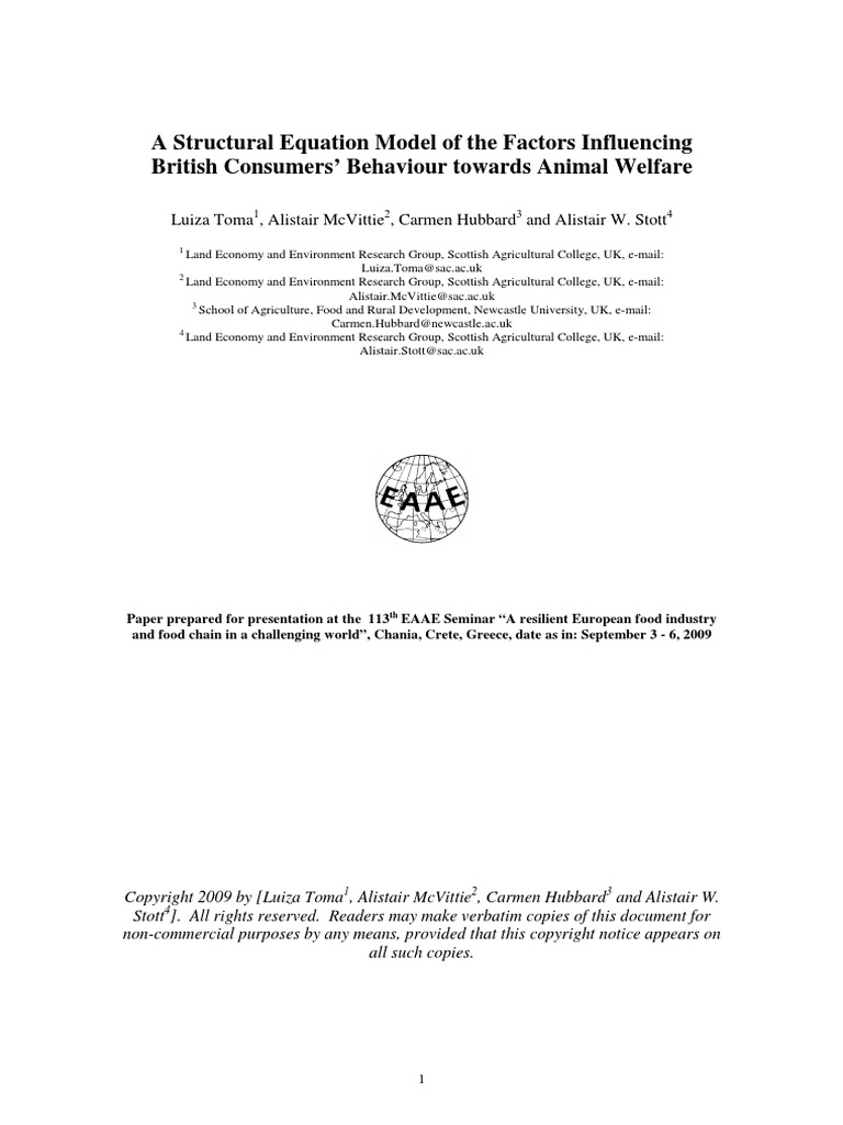 A Structural Equation Model of The Factors Influencing British ...