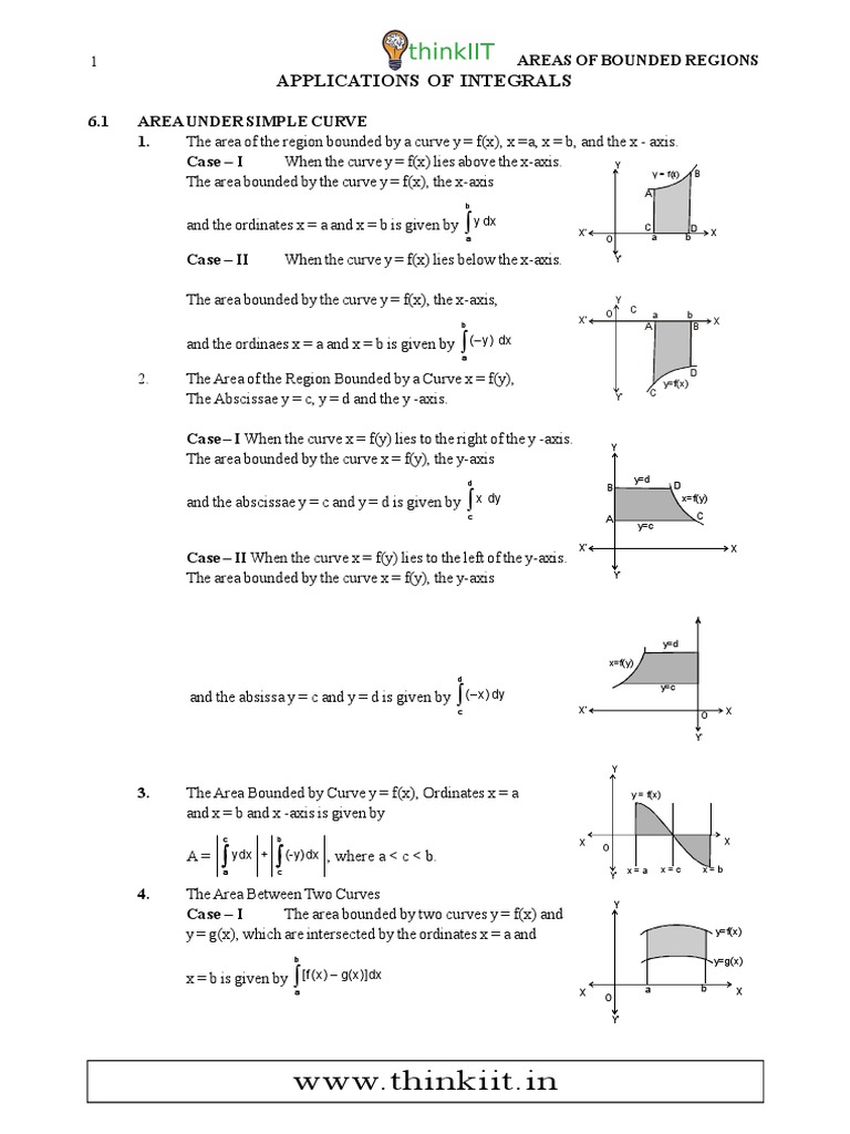 Area Calculations for Bounded Regions | PDF | Cartesian Coordinate ...