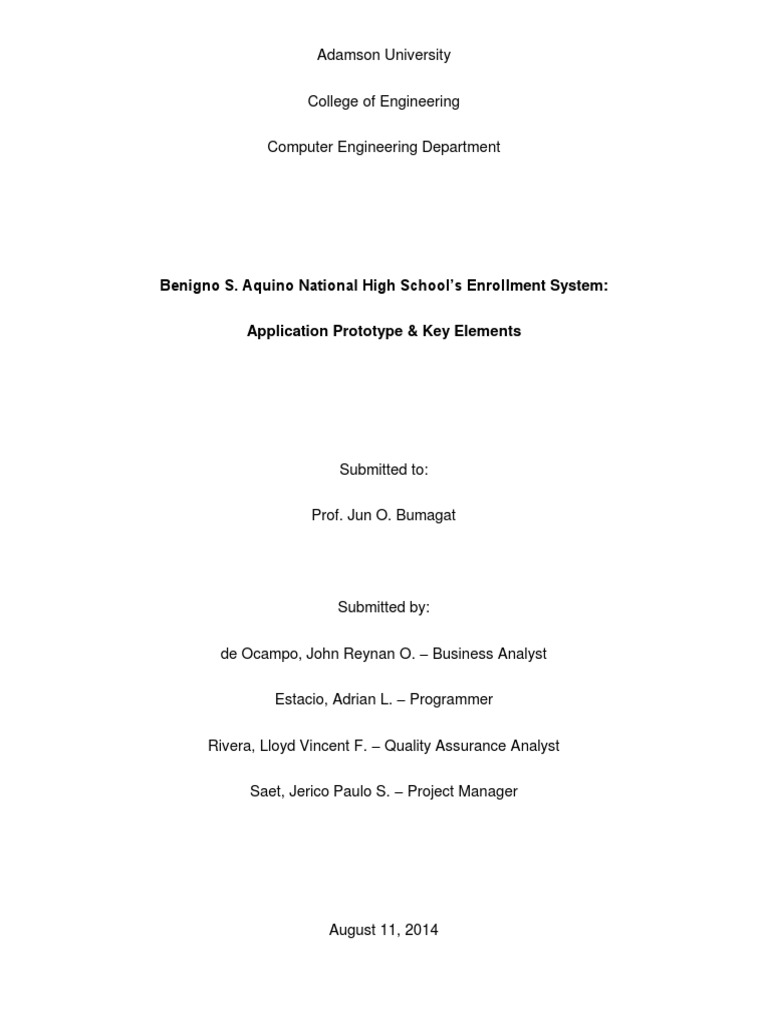 BSANHS Enrollment System | PDF | Tab (Gui) | User (Computing)