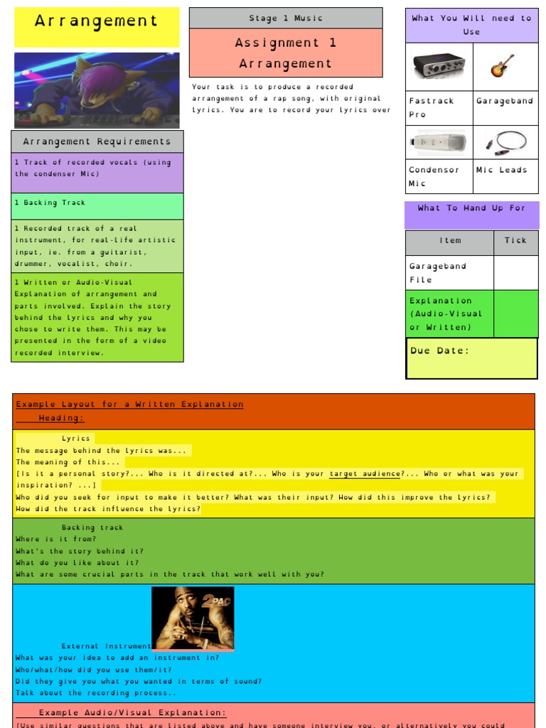Rap Song Arrangement Project Guide | PDF