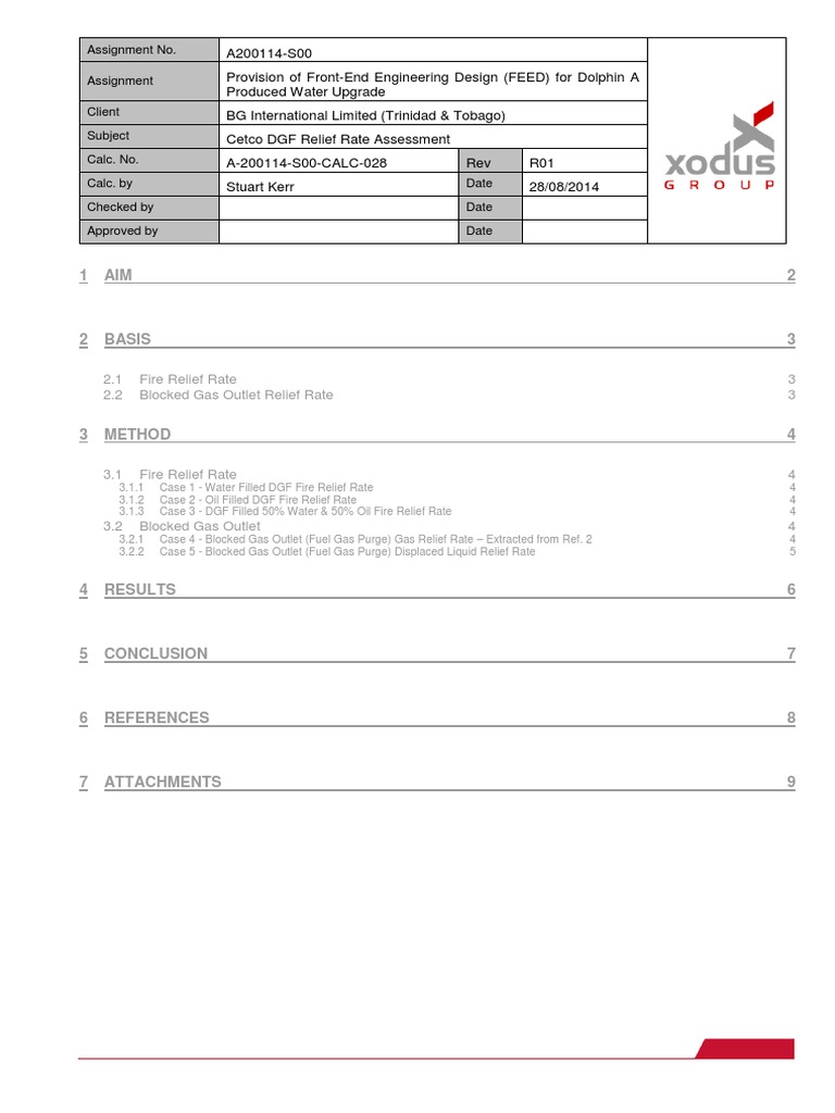Relief Valve Calculations | PDF | Pressure | Flow Measurement