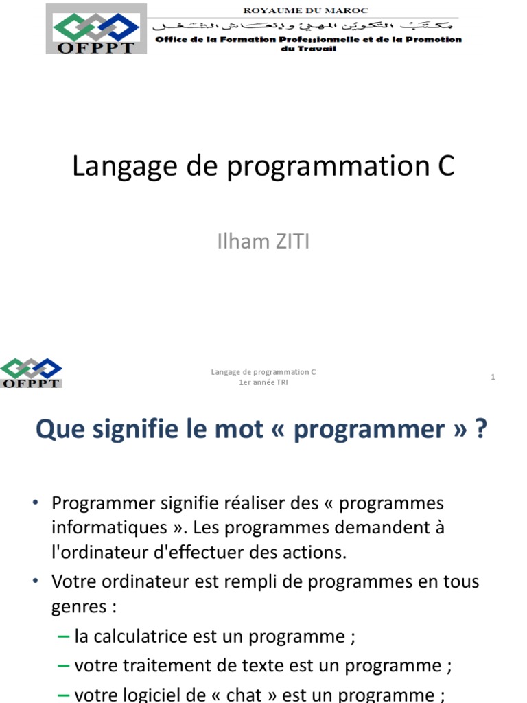 Langage de Programmation C | PDF | Structure de contrôle | Environnement de développement