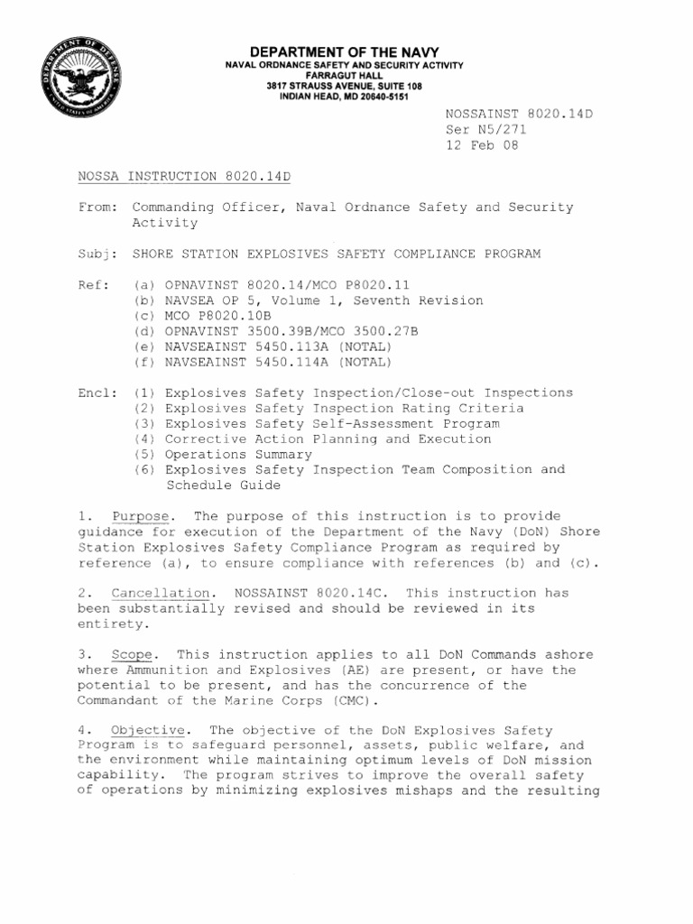Department of The Navy | PDF | United States Marine Corps | Safety