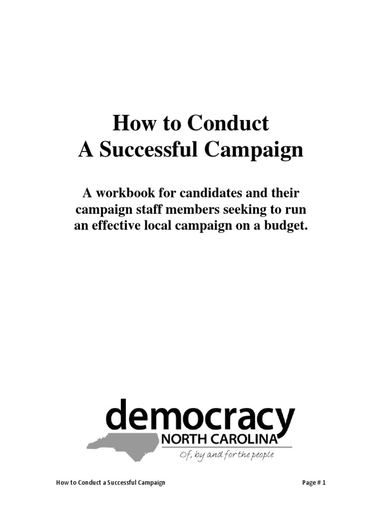 Local Campaign Success Workbook | PDF | Get Out The Vote | Fundraising