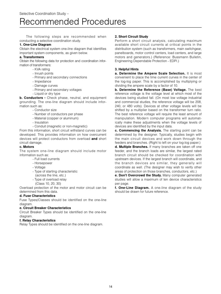 Selective Coordination Study | Download Free PDF | Fuse (Electrical) | Transformer