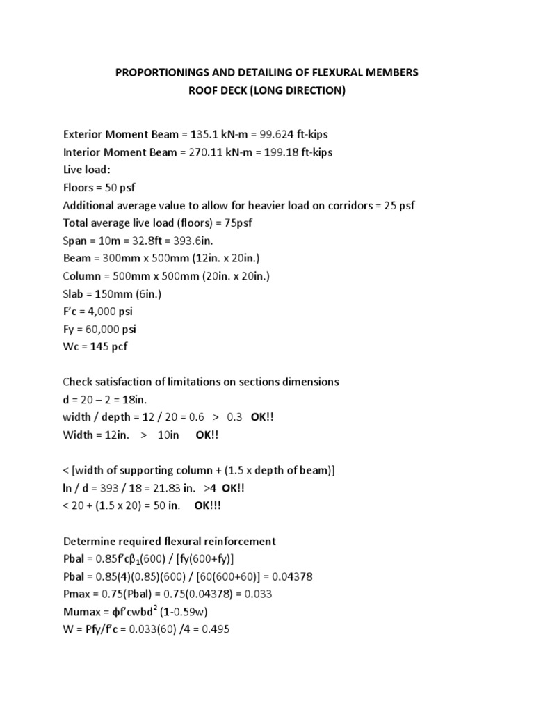 Proportionings and Detailing of Flexural Members | PDF | Beam ...