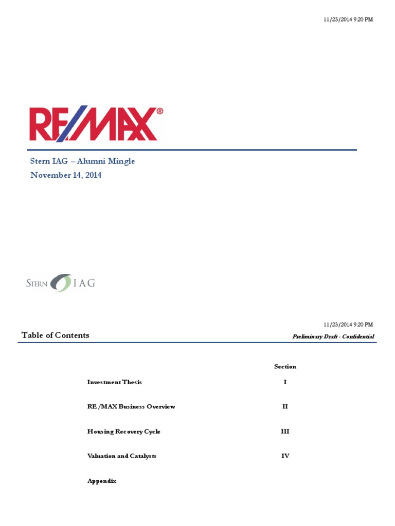 Remax | PDF | Free Cash Flow | Valuation (Finance)