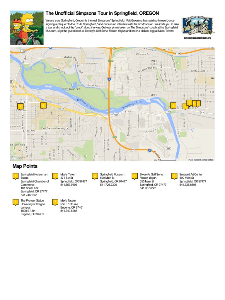 Simpsons Tour Map | PDF