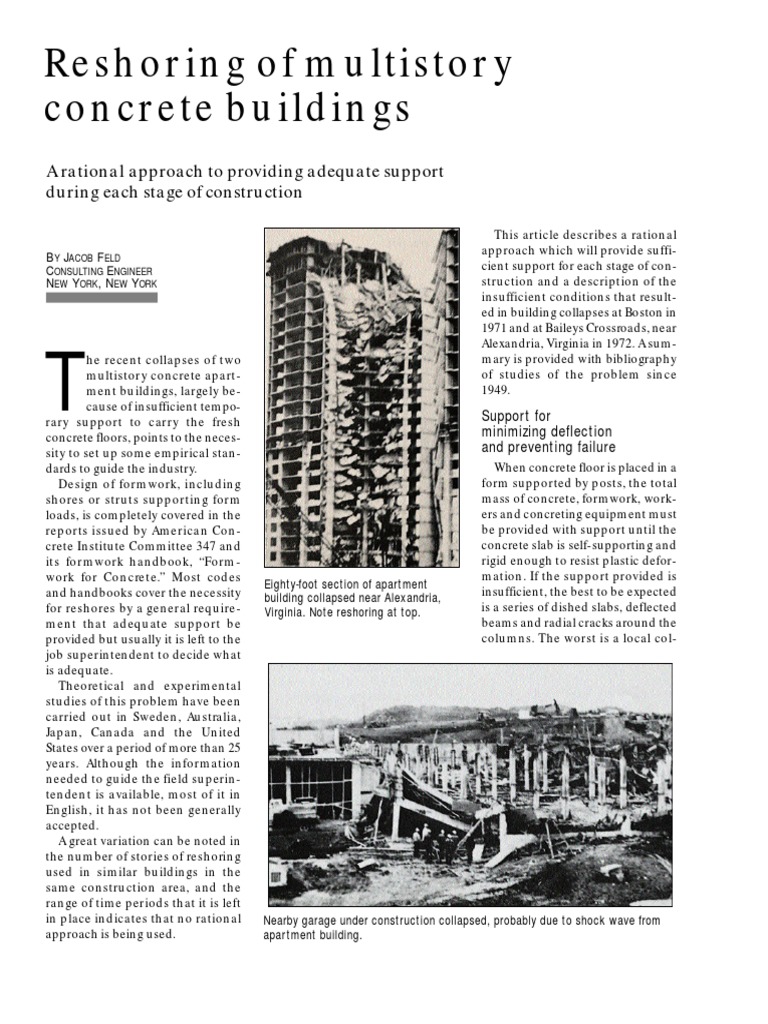 Reshoring of Multistory Concrete Buildings - tcm45-340417 | PDF ...