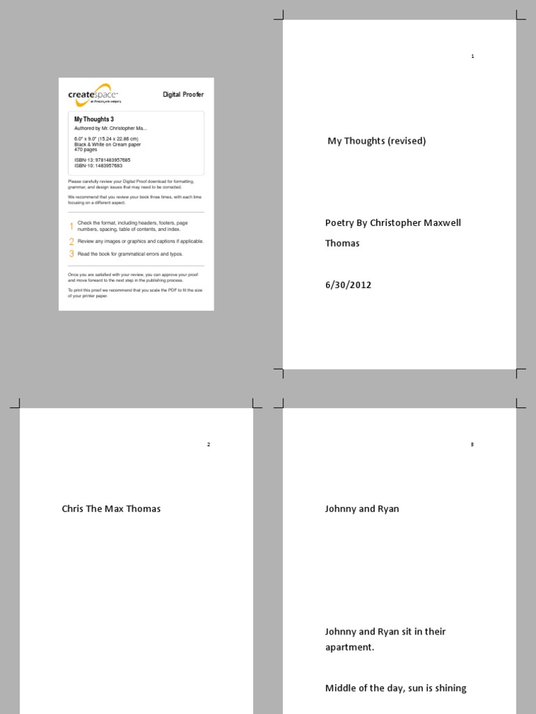 My - Thoughts - 3 CSP - Proof 01 23 14 PDF | PDF | Jesus | Religion And ...