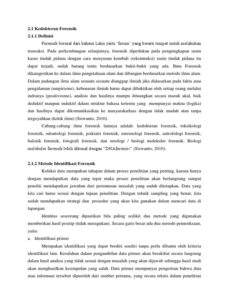 Odontologi Forensik | PDF | Sains & Matematika