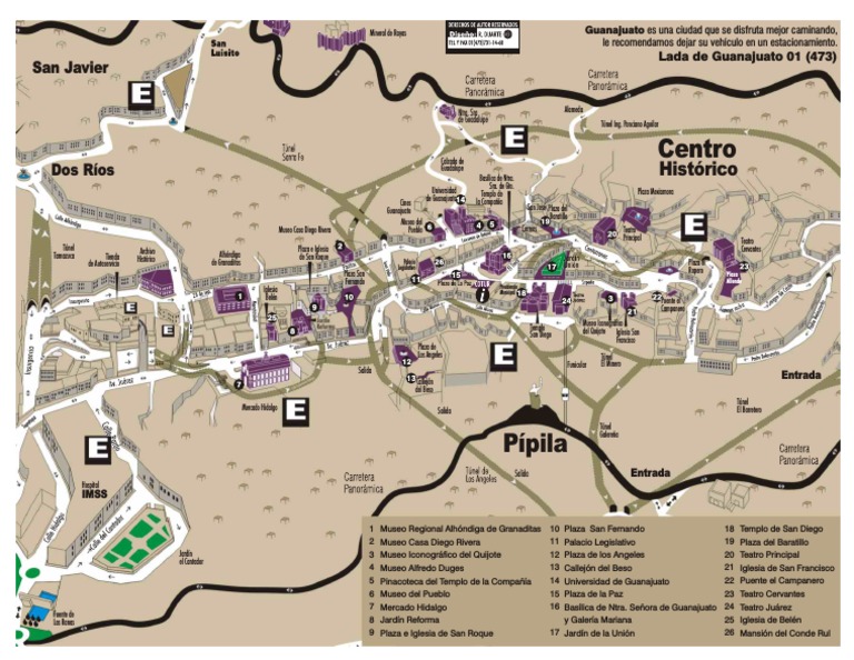 Guanajuato Center Tourist Map | PDF