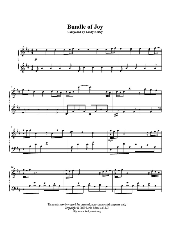 Bundle of Joy Piano | PDF