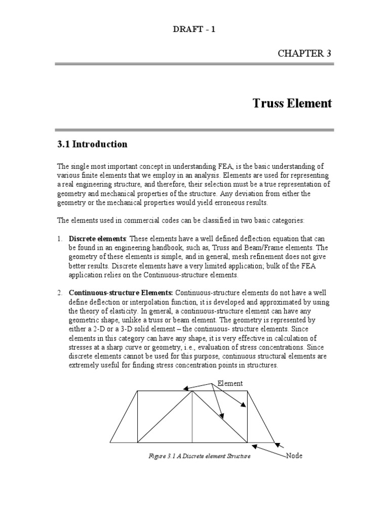 Chapter 3 Truss Elements | Finite Element Method | Deformation (Mechanics)