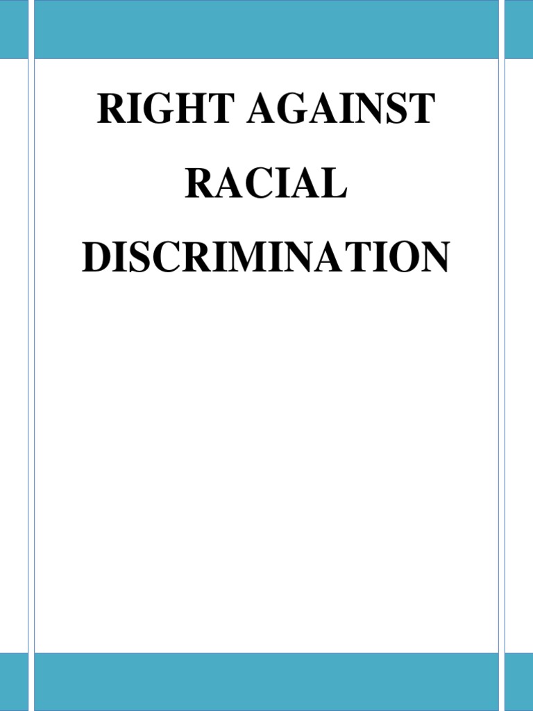 Right against racial discrimination | Human Rights | Racism