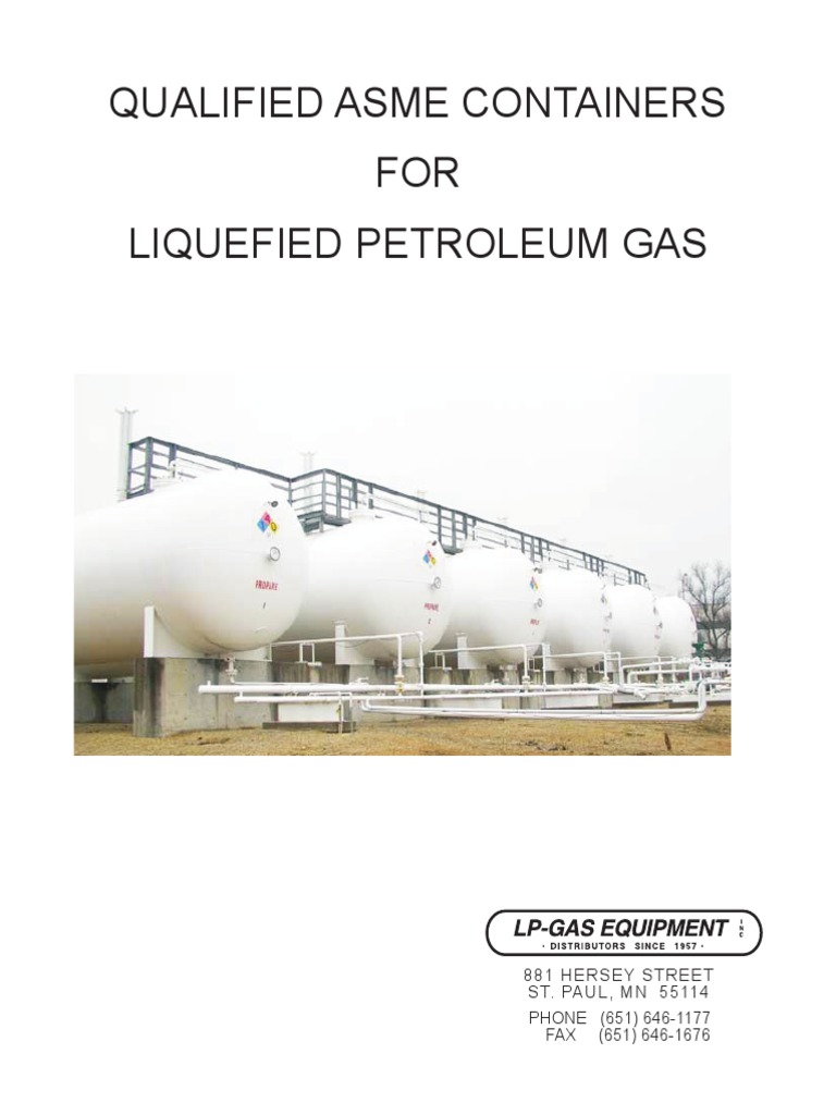 ASME Guidelines for LP-Gas Containers | PDF | Liquefied Petroleum Gas ...