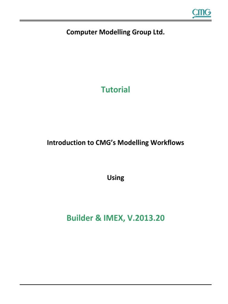 CMG Modelling Workflows Tutorial | PDF | Petroleum Reservoir ...