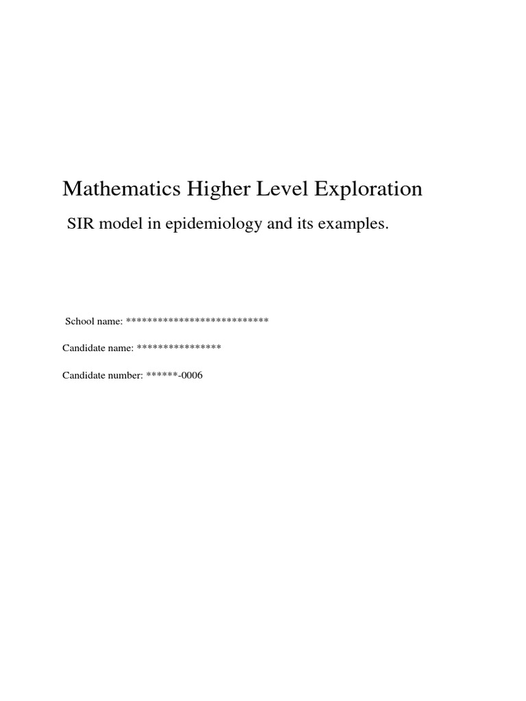 IB, Mathematics Higher Level Portfolio | PDF | Teaching Mathematics ...