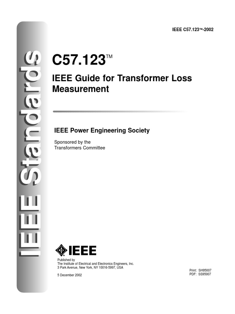 IEEE C57 123 Transformer Loss Measurement | PDF | Transformer | Capacitor