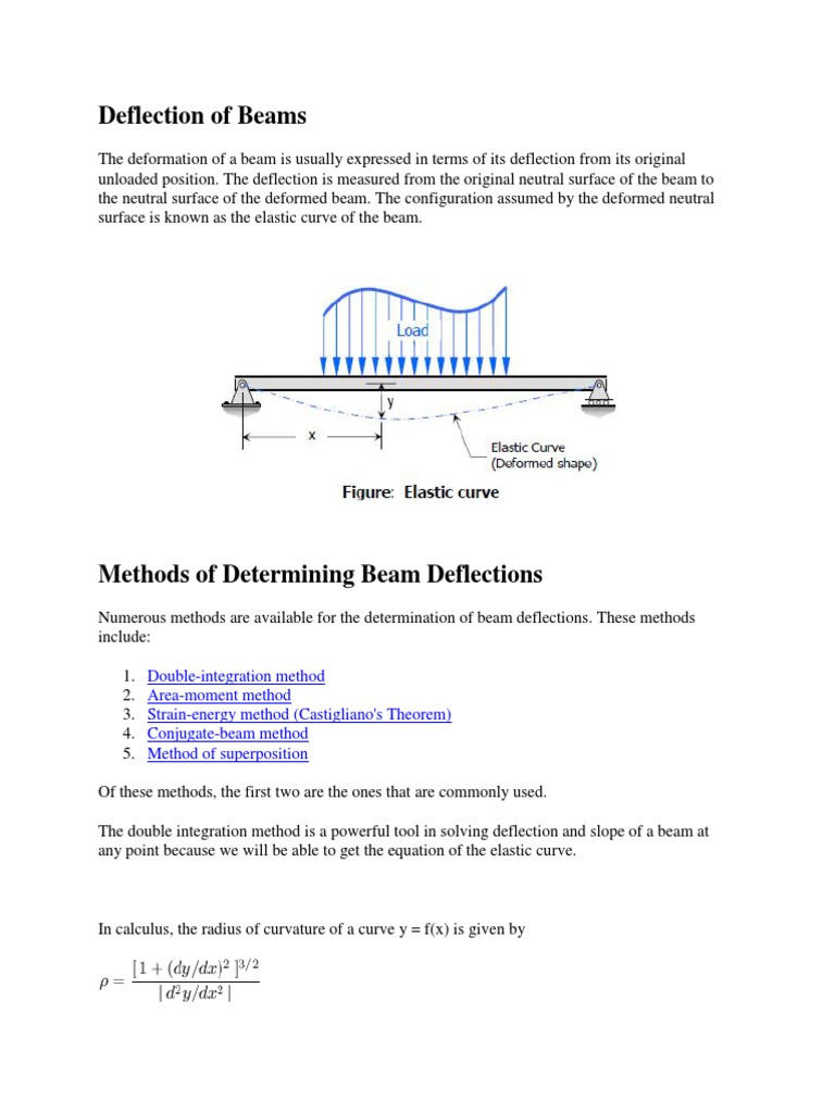 Beam Deflection | PDF | Beam (Structure) | Bending