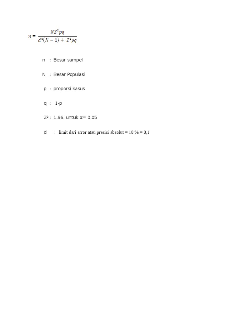 Rumus Lemeshow | PDF