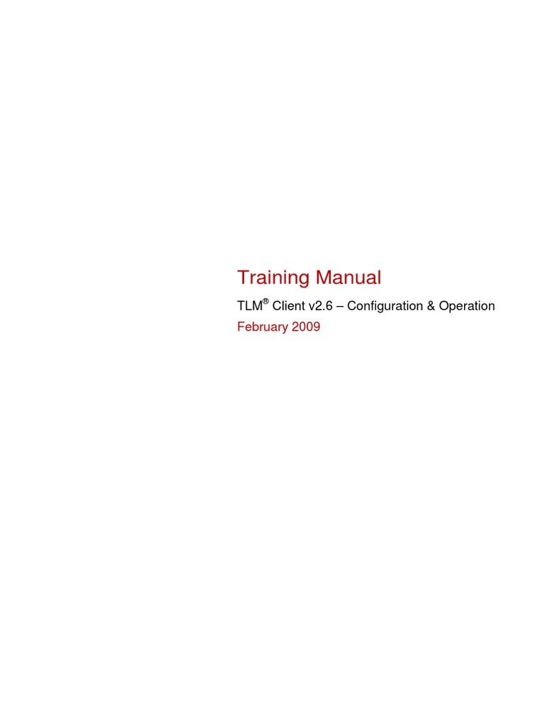 TLMCL03 Training Manual v2 | PDF | Object (Computer Science) | Databases