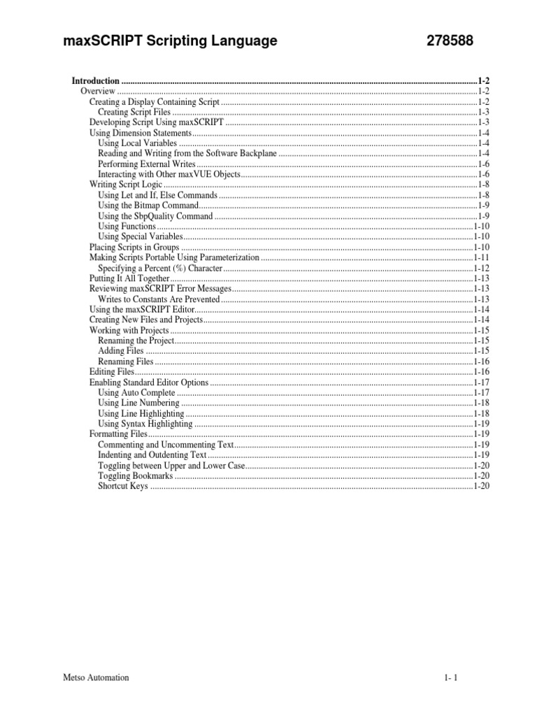 maxSCRIPT Scripting Guide | PDF | Scripting Language | Parameter (Computer Programming)