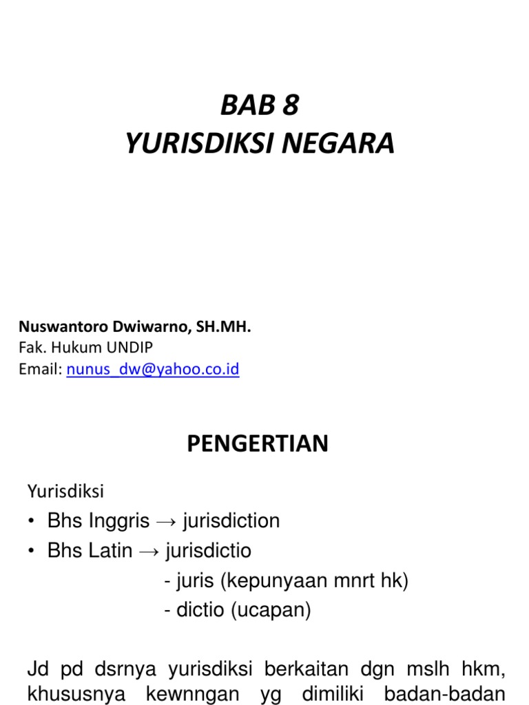 Yurisdiksi Negara dan Asas Hukum | PDF | Hukum