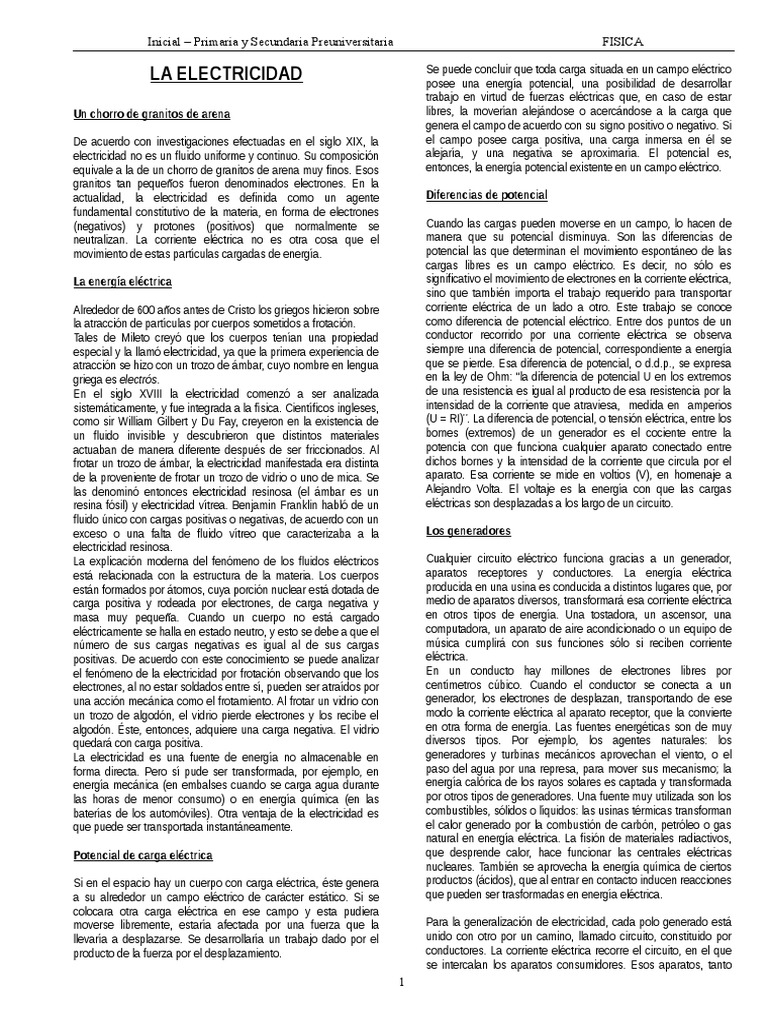 Fundamentos de Electricidad y Electrostática | PDF | Condensador ...