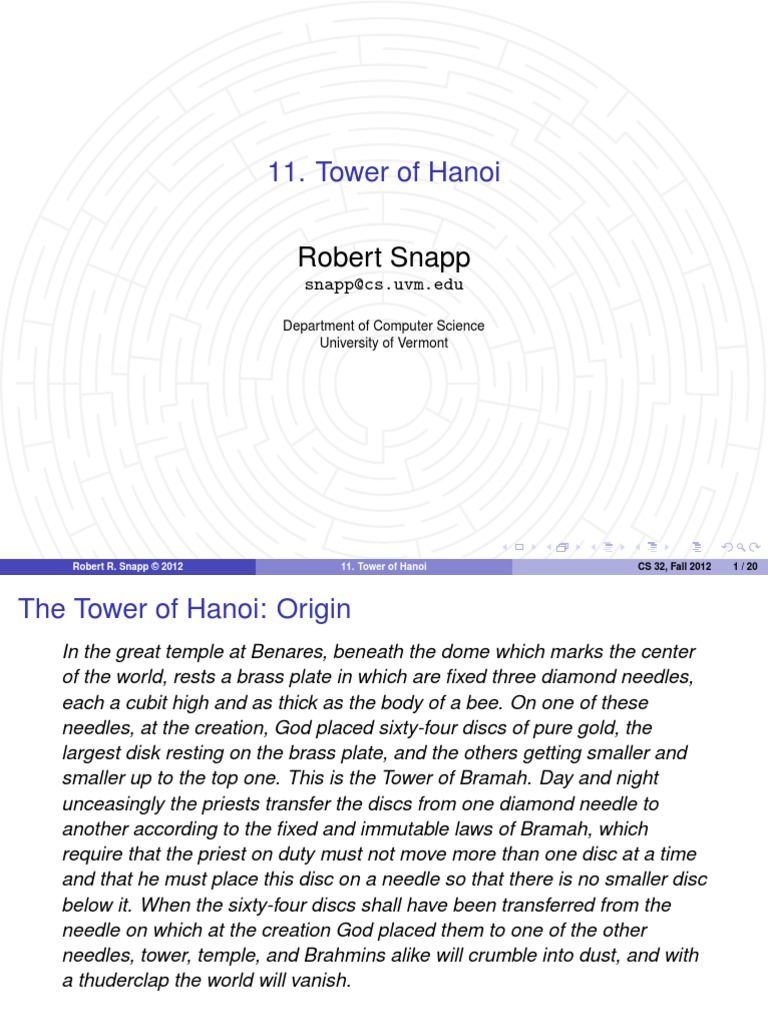 Tower of Hanoi | Discrete Mathematics | Mathematical Relations