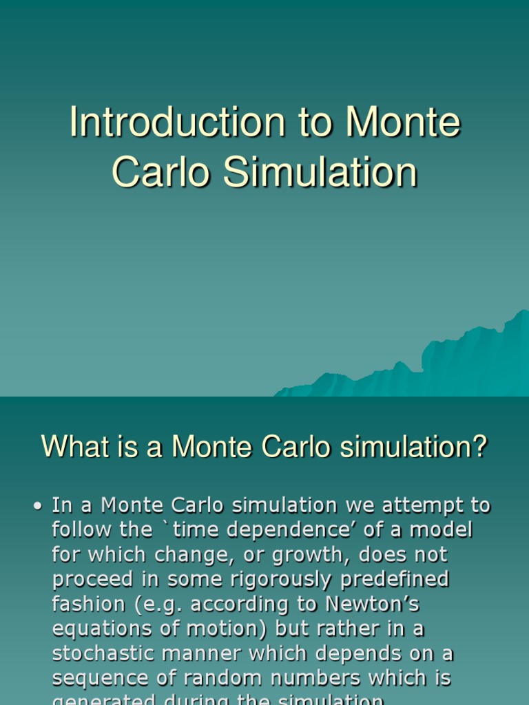 MOnte Carlo Simulation | PDF | Monte Carlo Method | Photon