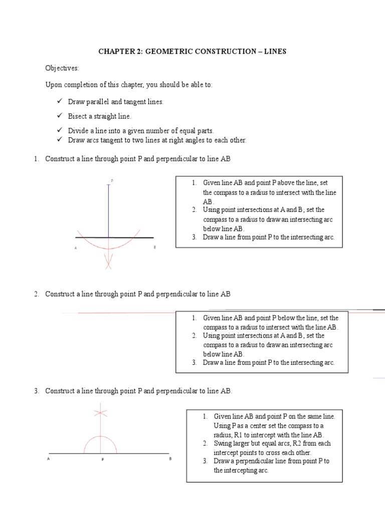 Chapter 2: Geometric Construction - Lines | PDF