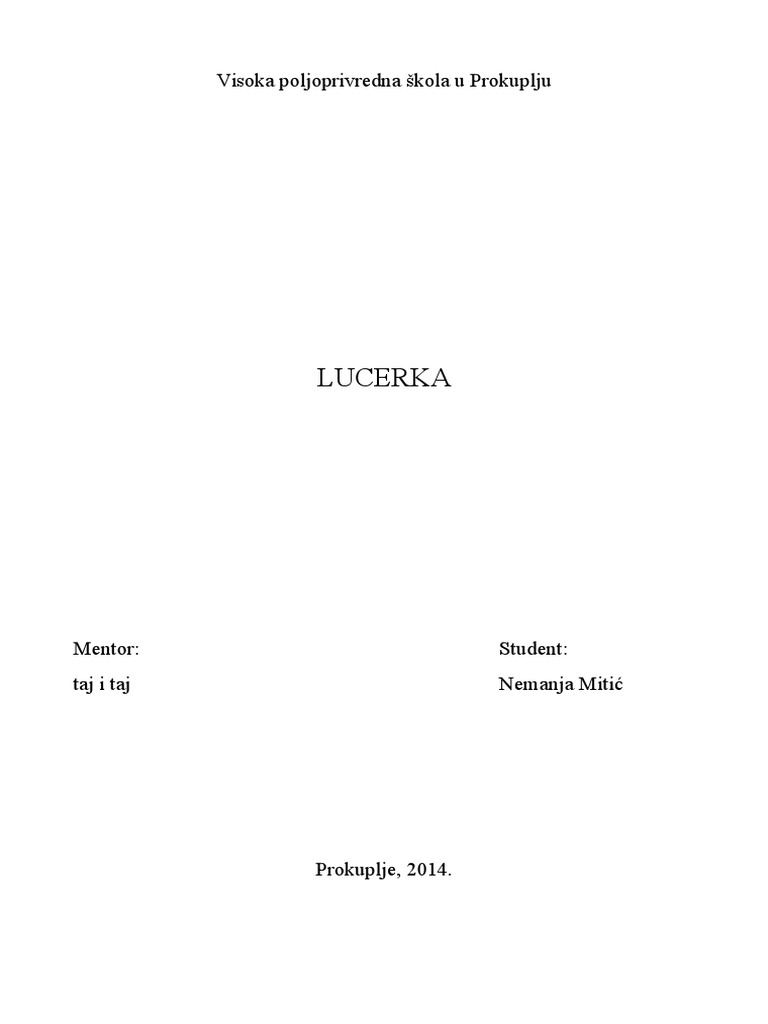 Lucerka | PDF