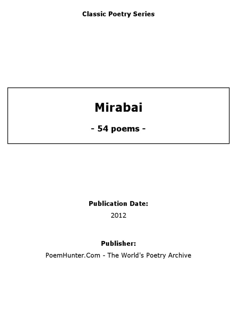 Mirabai: Devotional Poetry Collection | PDF | Religion And Belief | Poetry